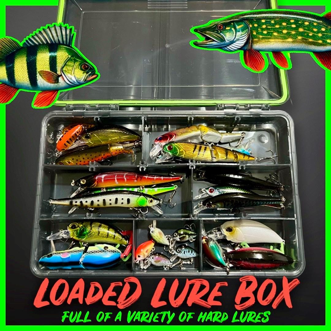 Fully Loaded Lure Tackle Box: Pike, Perch, Trout Fishing - Etsy