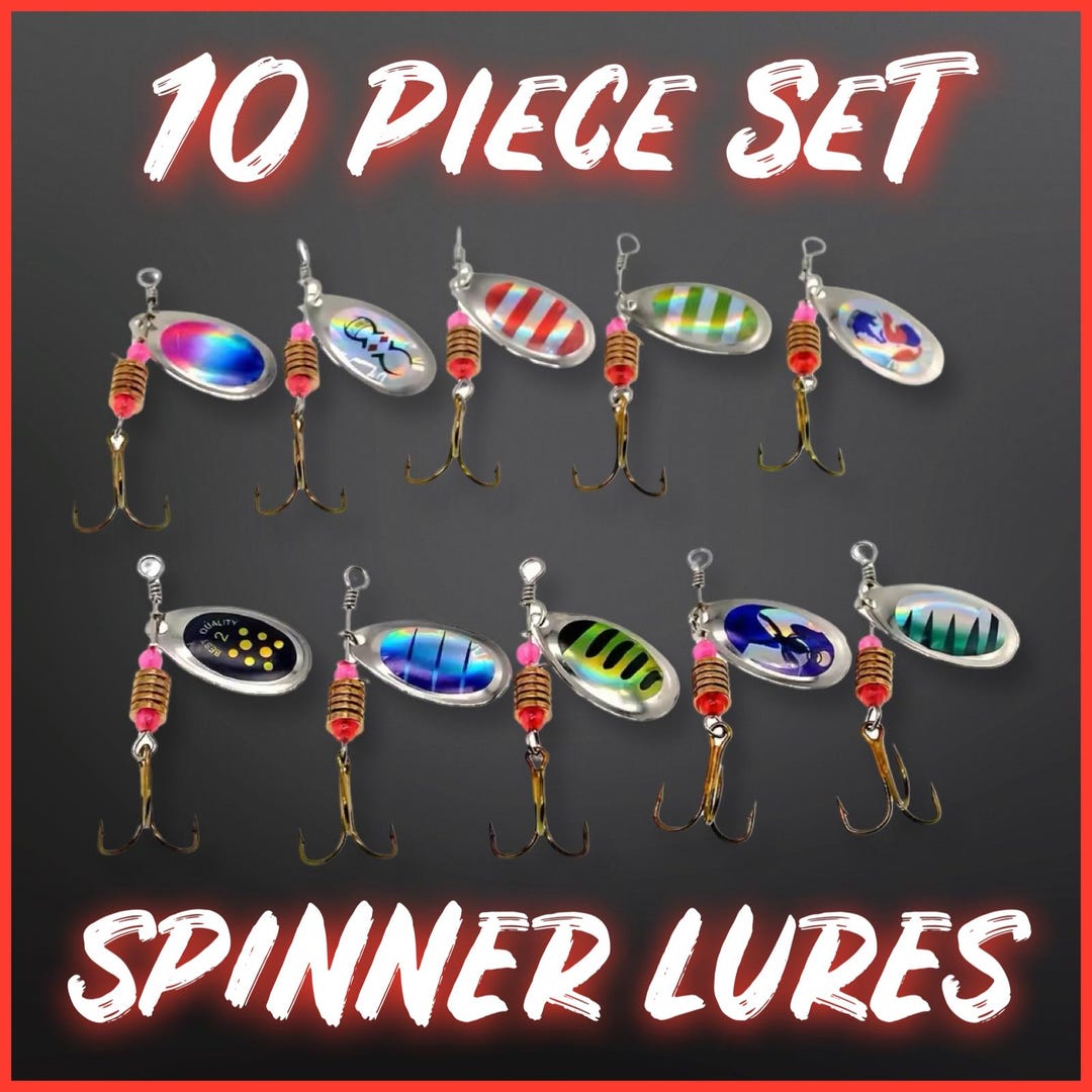 10 Piece Spinner Set. Spinner Lures for Lure Fishing for Pike Perch ...