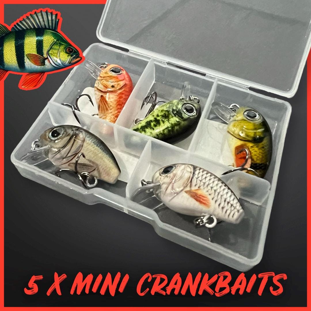 Micro Crankbait Style Lure Gift Set for Lure Fishing for Perch. Chub ...