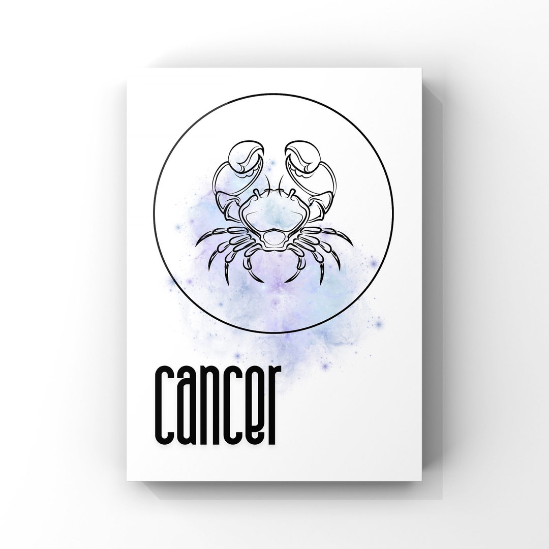 Cancer Zodiac Sign Print, Astrology Poster, Constellation, Spiritual ...