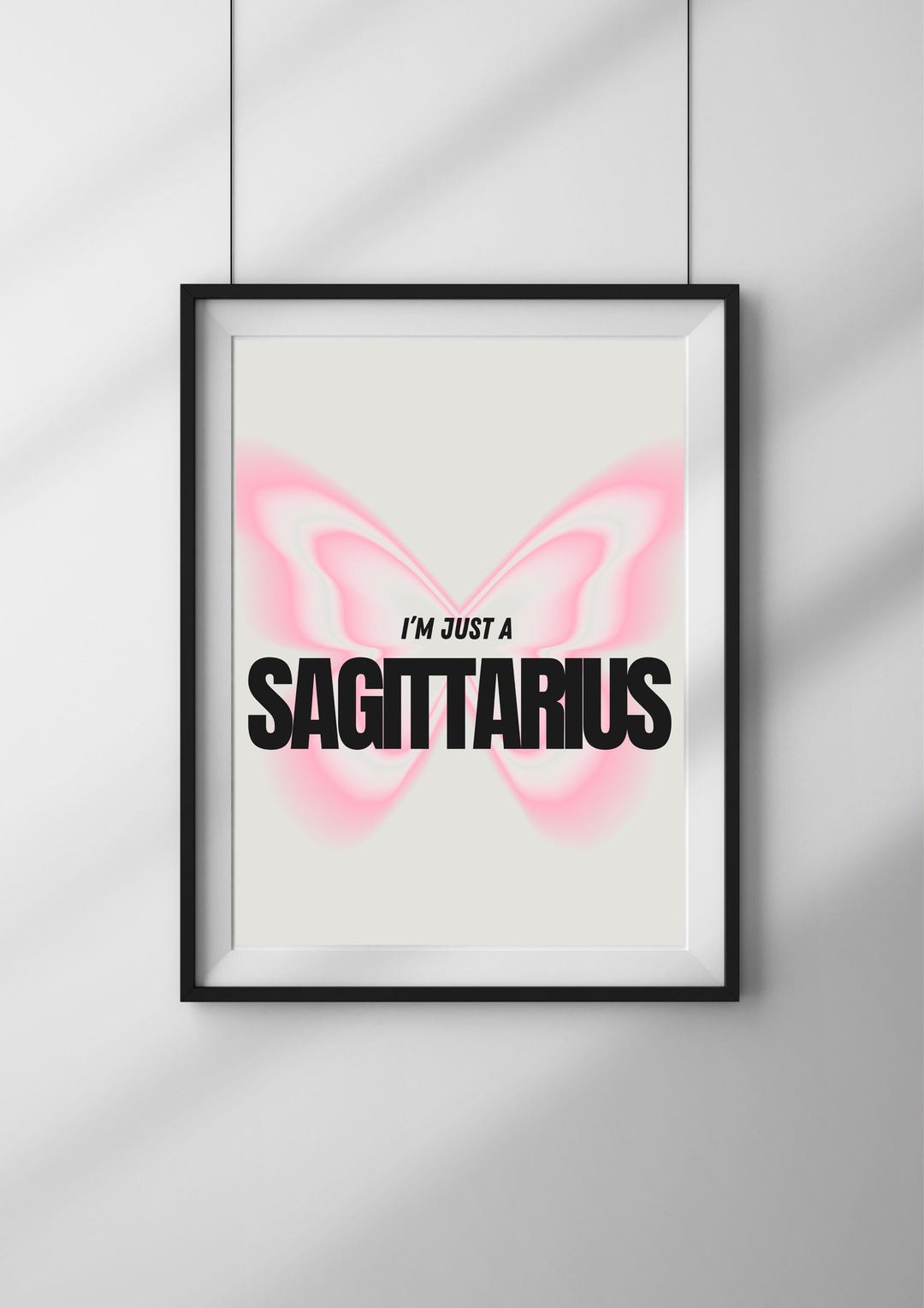 Sagittarius Zodiac Sign Poster: Preppy Astrology Wall Art (digital ...