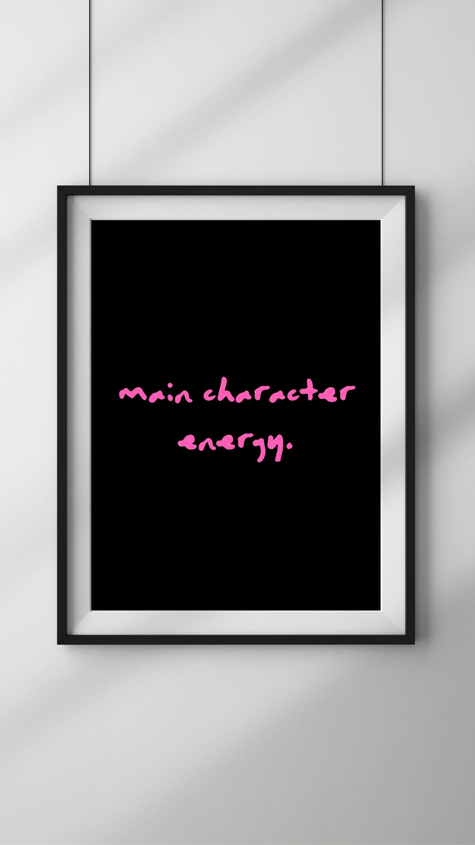 Preppy Wall Art, Trendy Poster, Aesthetic Digital Artwork, Pink, Black ...