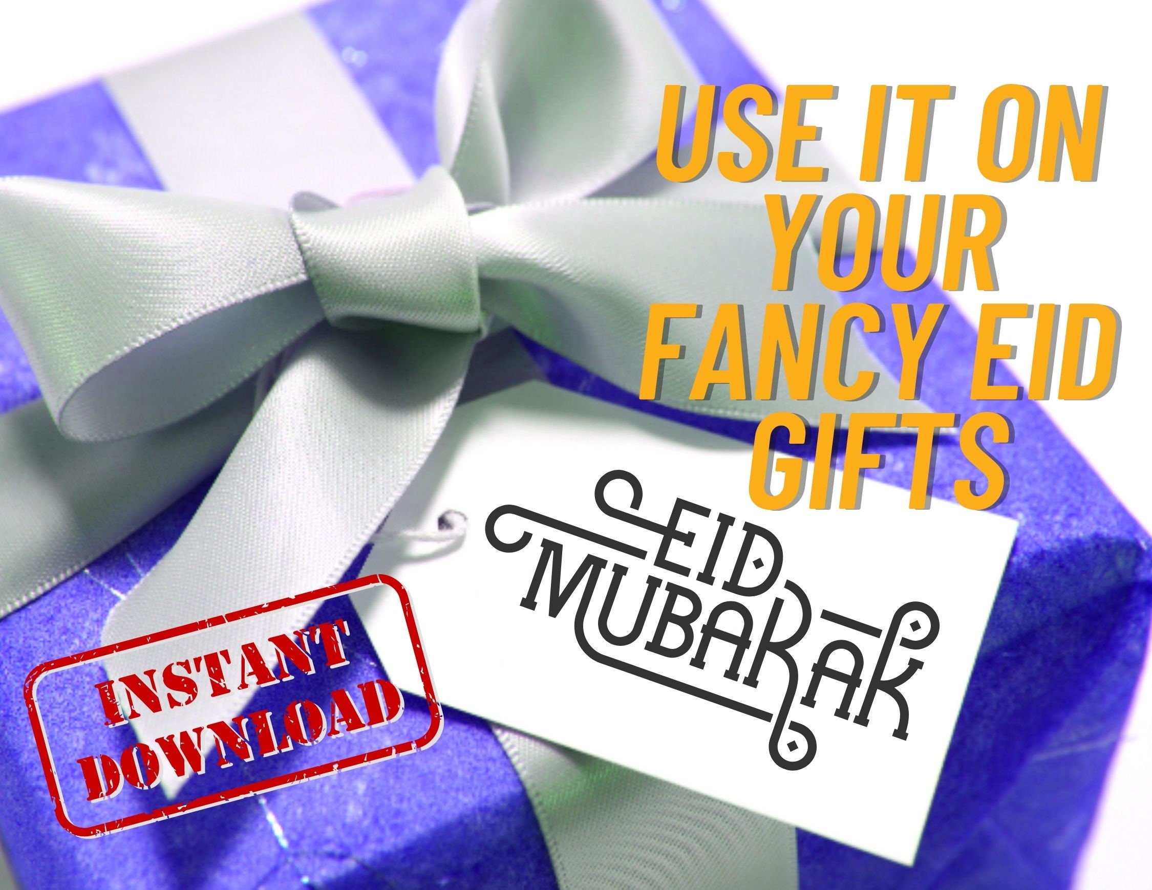 Eid Gift Tags Printable, 24 Pastel Colors Cute Designs, Eid Party, Eid ...