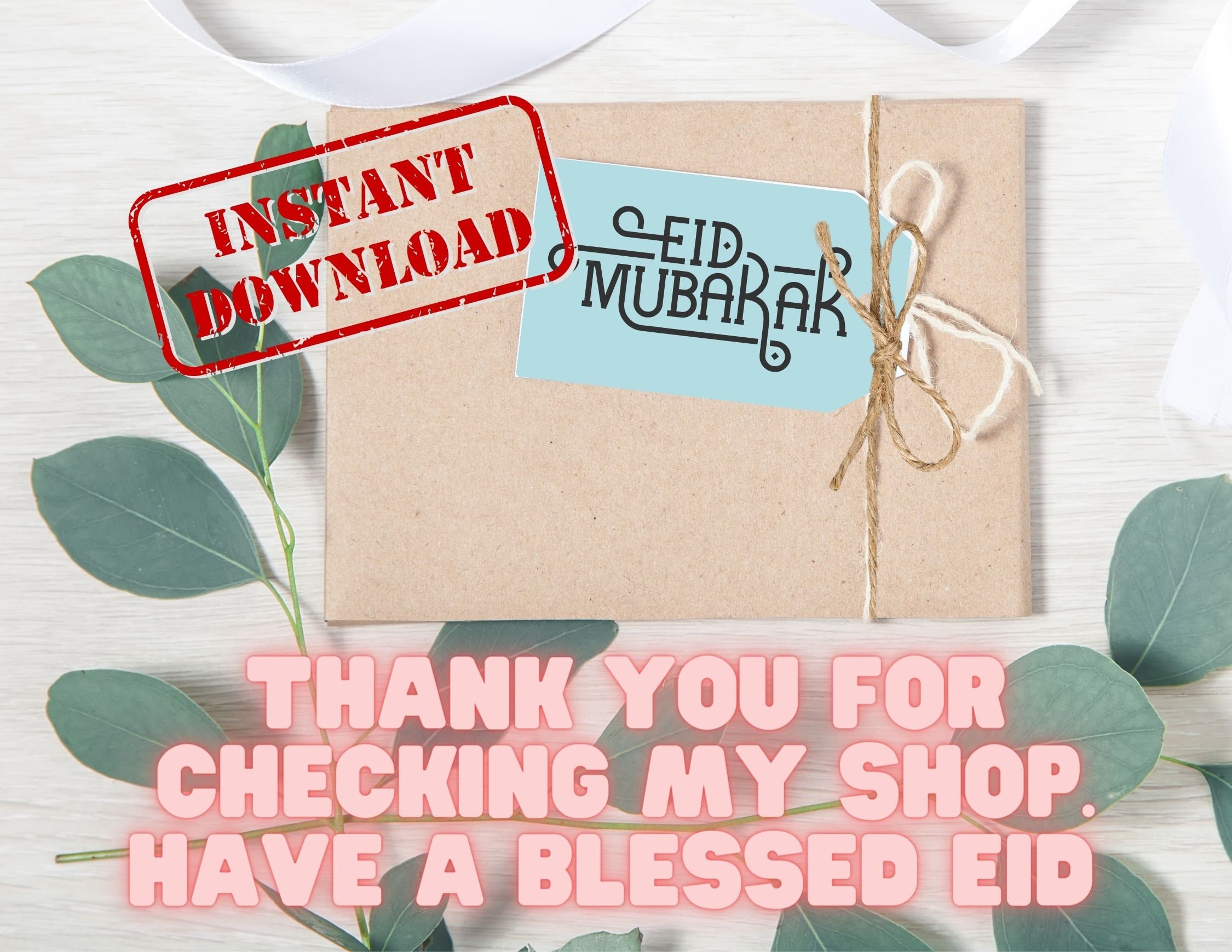 Eid Gift Tags Printable, 24 Pastel Colors Cute Designs, Eid Party, Eid ...