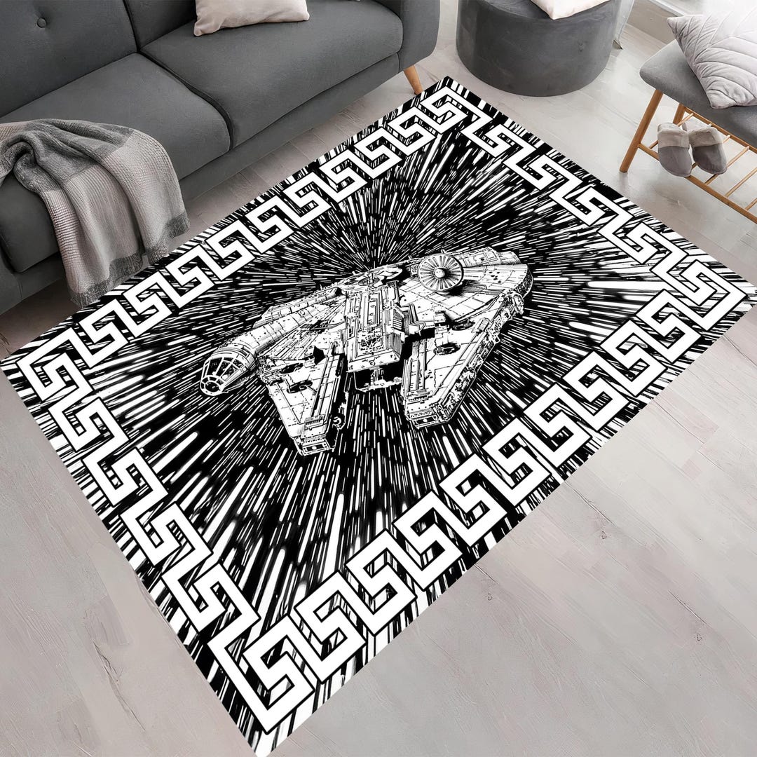 Millennium Falcon Rug, Star Wars Rug, Starwars Rug, Star Wars Design ...