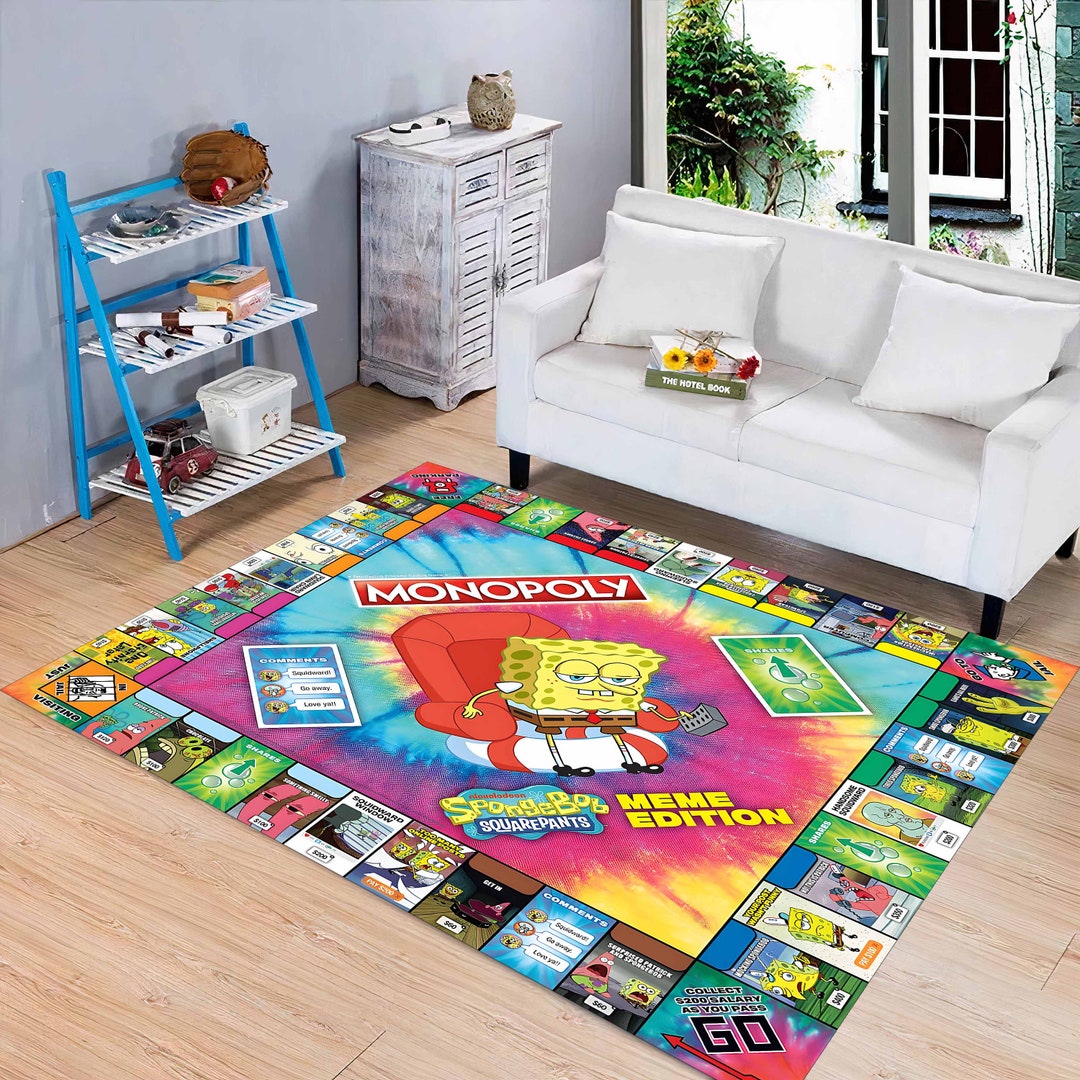 Monopoly Game Rug, Monopoly Money Game Rug, Children's Game Visual Rug ...