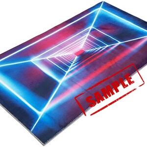 Neon Rug, Neon Pattern Rug, Neon Lines, Cool Rug, Gaming Illusion Rug ...