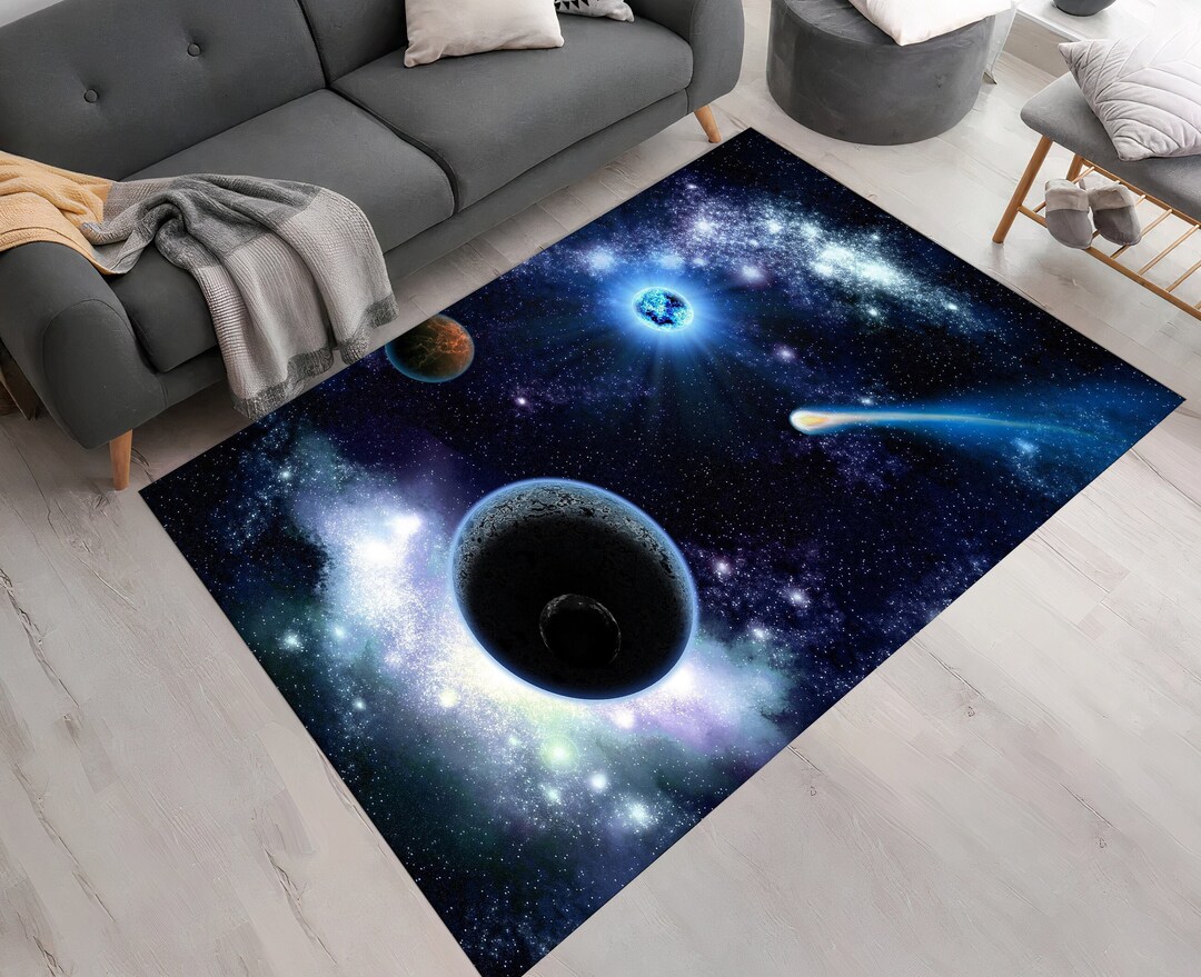 Space and Planets Rug, Earth Looking Space Rug,starry Space Rug, NASA ...
