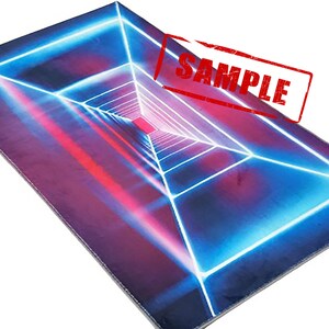 Neon Rug, Neon Pattern Rug, Neon Lines, Cool Rug, Gaming Illusion Rug ...
