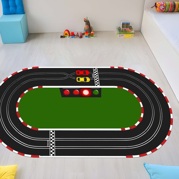 Race Track Rug - Etsy