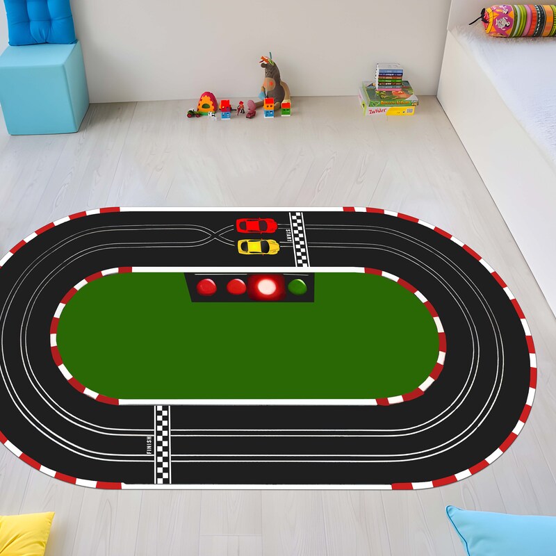 Race Track Rug - Etsy