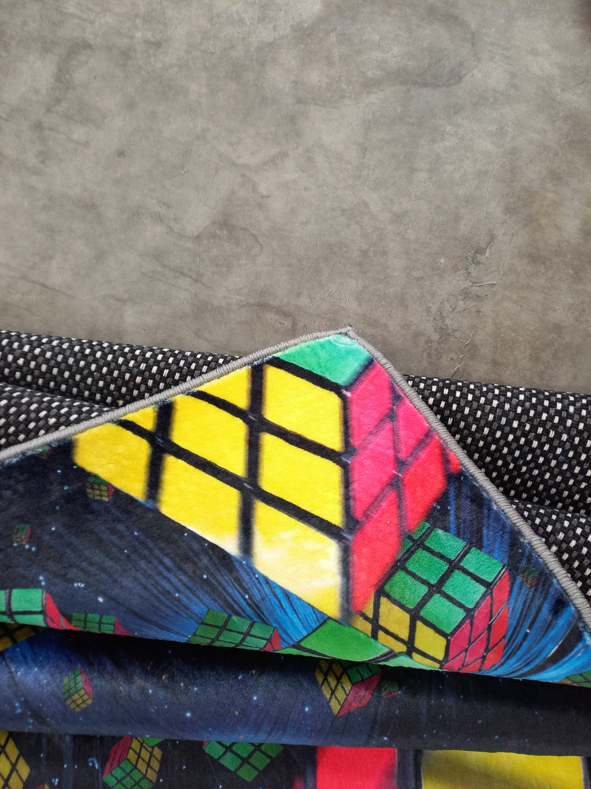 Rubik's Cube Colorful Cube Rug Non Slip Rug Rectangular - Etsy