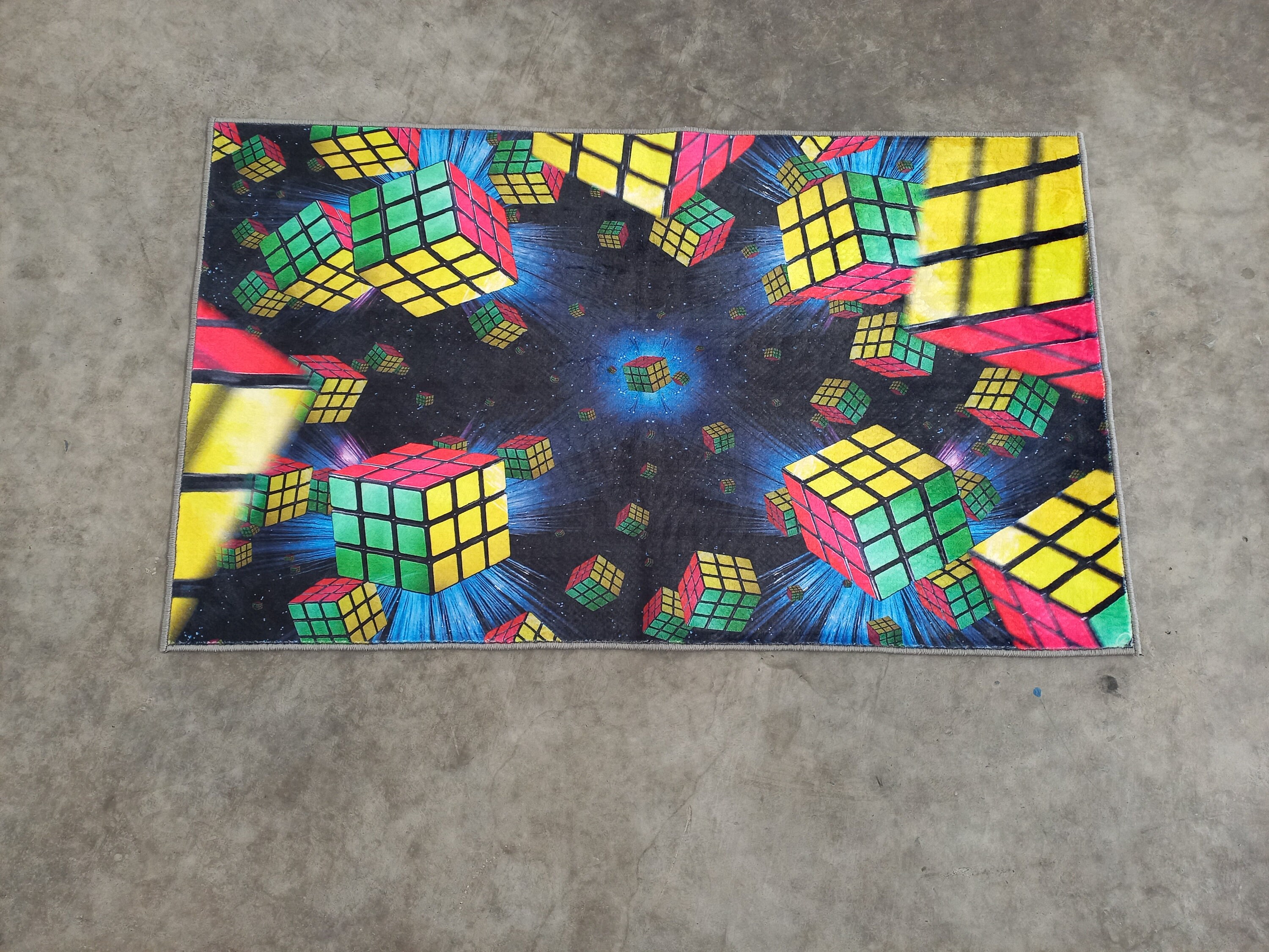 Rubik's Cube Colorful Cube Rug Non Slip Rug Rectangular - Etsy