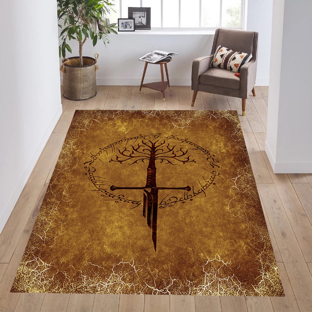 Lord of the Rings Rug, Lord of Rug, the Lord of the Ring Rug, Green for ...