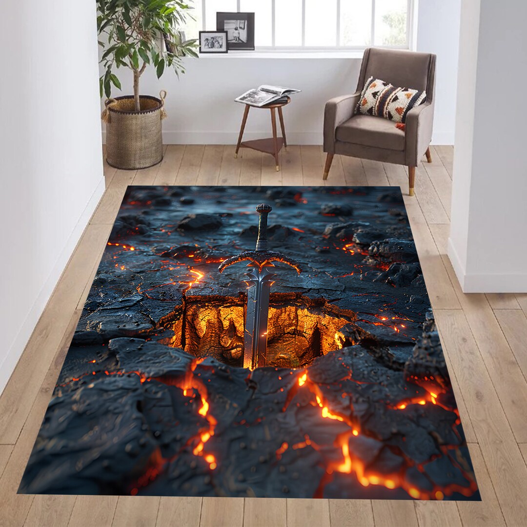 Sword Rug, Sword Art Rugs, Lightsaber Rug, Neon Rug, Sword Art Carpets ...