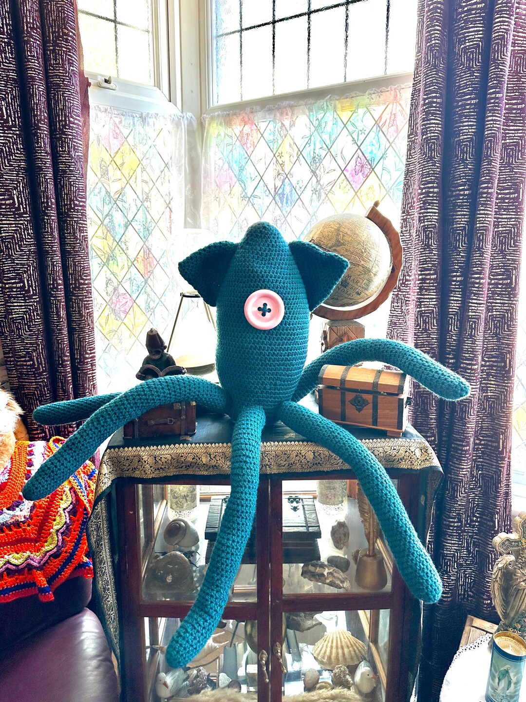 Extra Large Custom Crochet Coraline Squid - Etsy