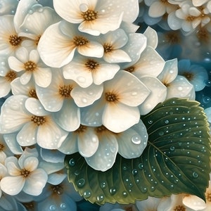 Hydrangea Flowers | Seamless Pattern Designs | Printable Art | Digital ...