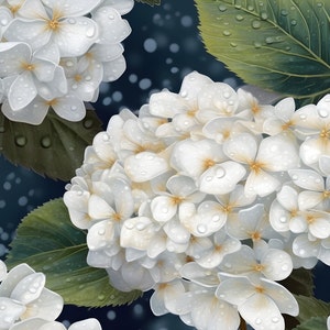 Hydrangea Flowers | Seamless Pattern Designs | Printable Art | Digital ...