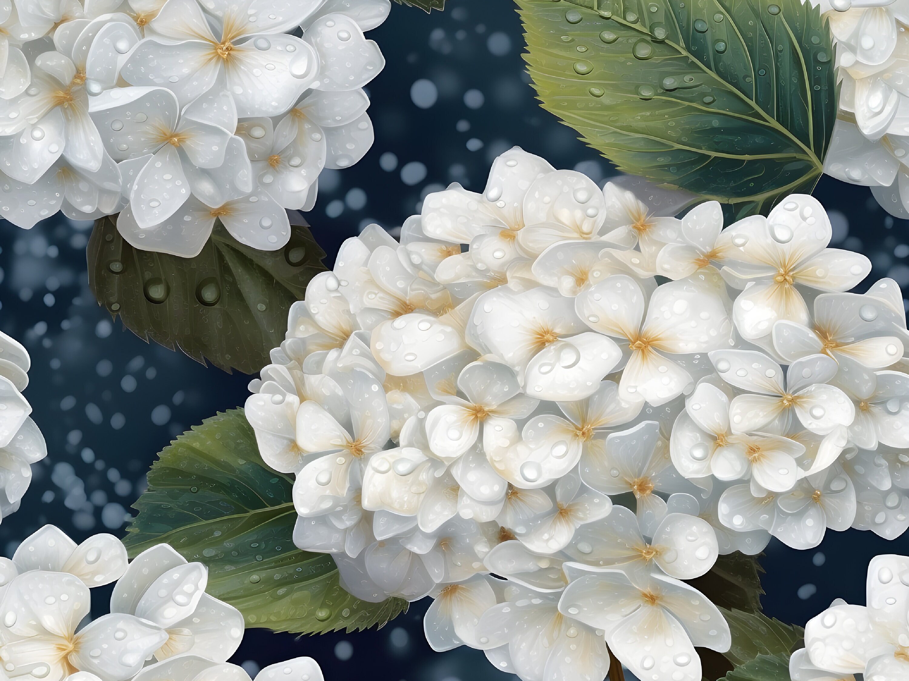 Hydrangea Flowers | Seamless Pattern Designs | Printable Art | Digital ...