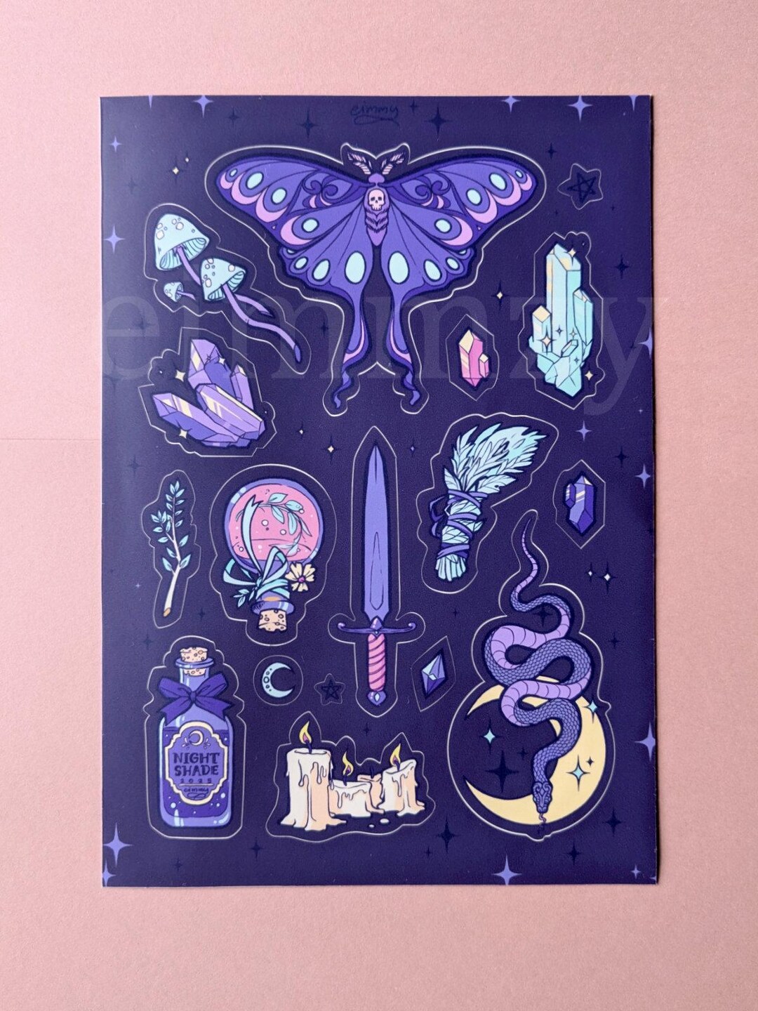 Witchy Vinyl Sticker Sheet - Etsy