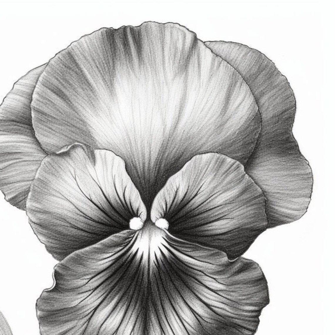 Pansy Sketch Printable Artwork for Instant Download - Etsy