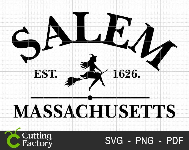 Salem Est 1626 Svg Salem Massachusetts Svg Halloween Svg Etsy