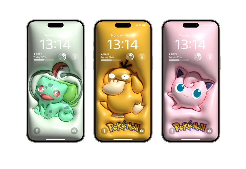 Fondo de pantalla 3D de Pokémon para teléfono: Bulbasaur, Psyduck ...