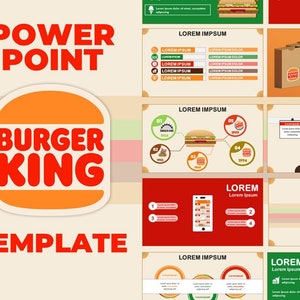 Burger King Powerpoint TEMPLATE Themed INFOGRAPHICS Animated SLIDES ...