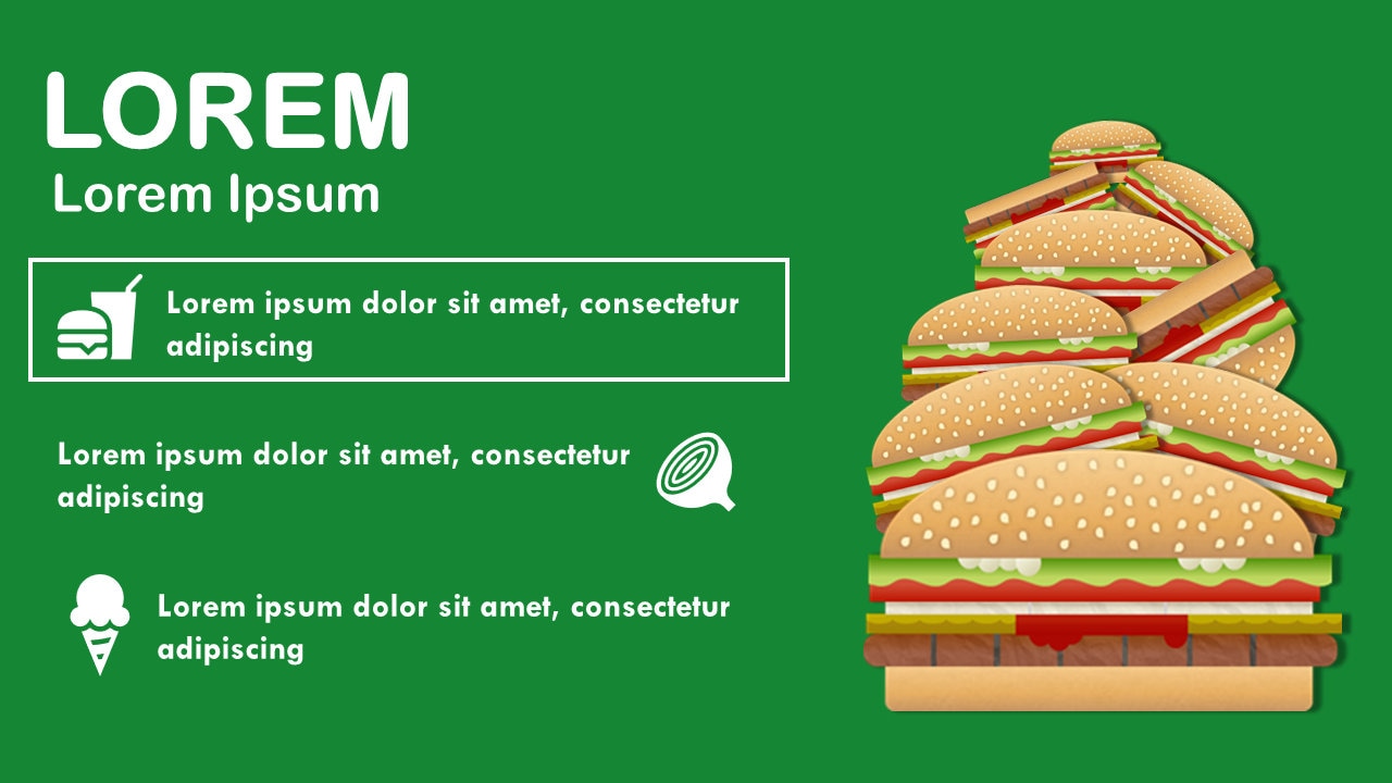 Burger King Powerpoint TEMPLATE | Themed INFOGRAPHICS | Animated SLIDES ...