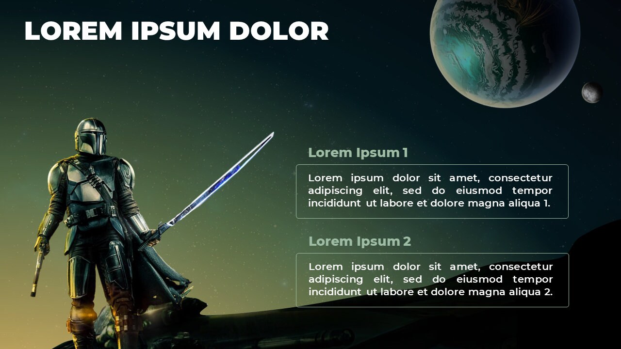 The Mandalorian Powerpoint Template | Themed SLIDES | Galactic Design ...