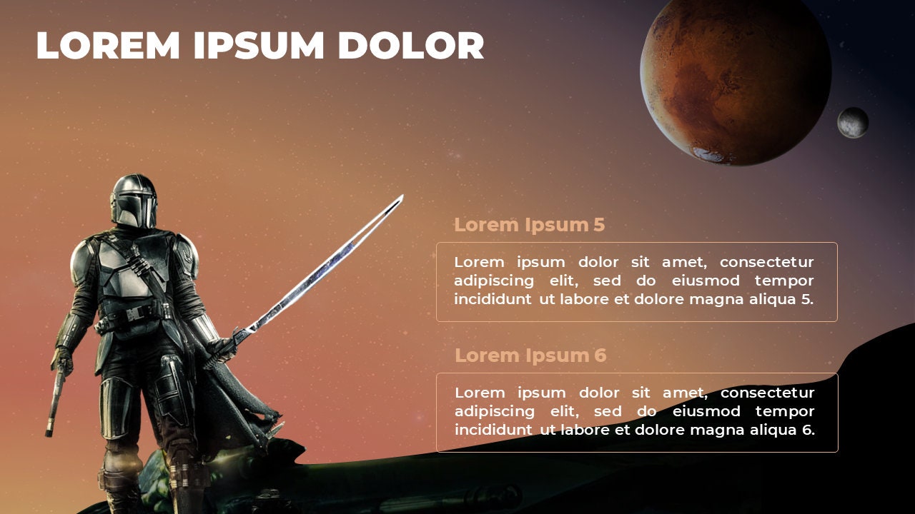 The Mandalorian Powerpoint Template | Themed SLIDES | Galactic Design ...