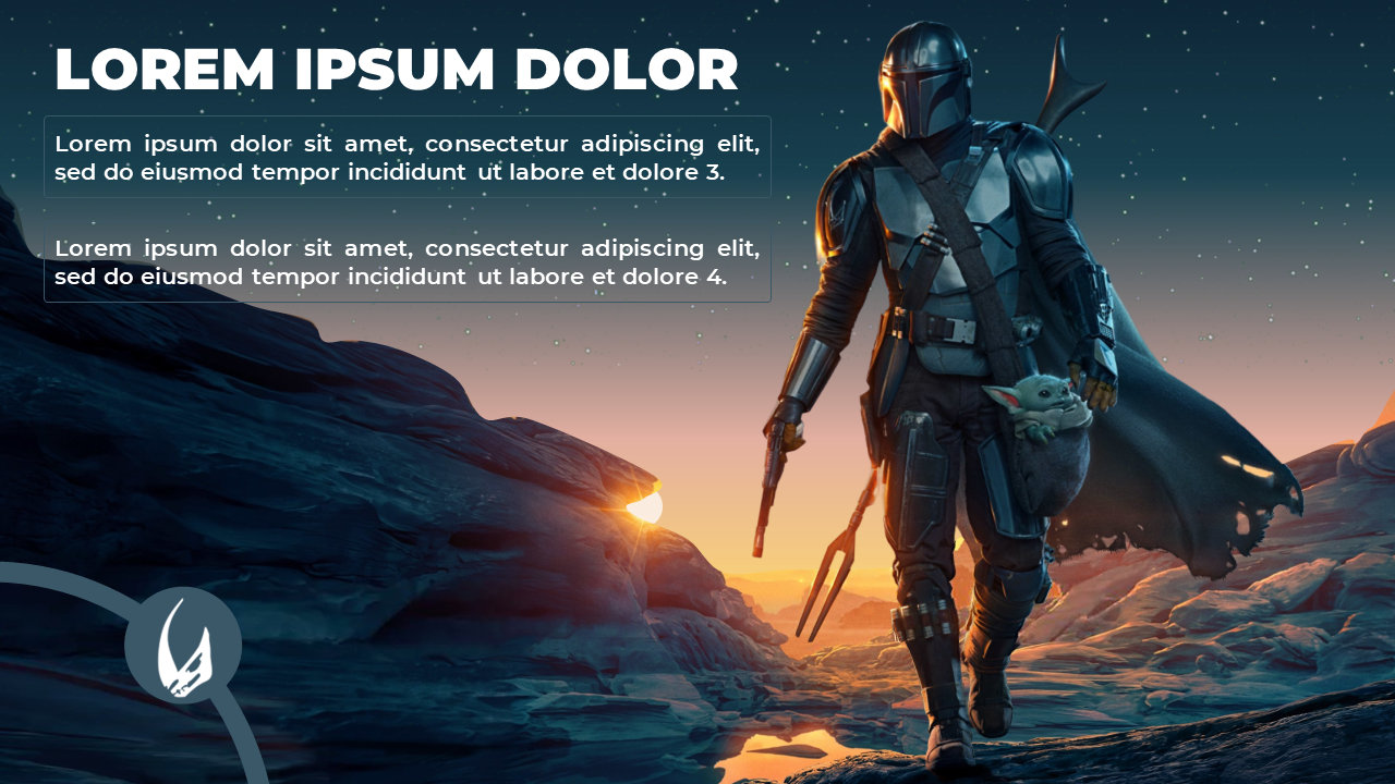The Mandalorian Powerpoint Template | Themed SLIDES | Galactic Design ...