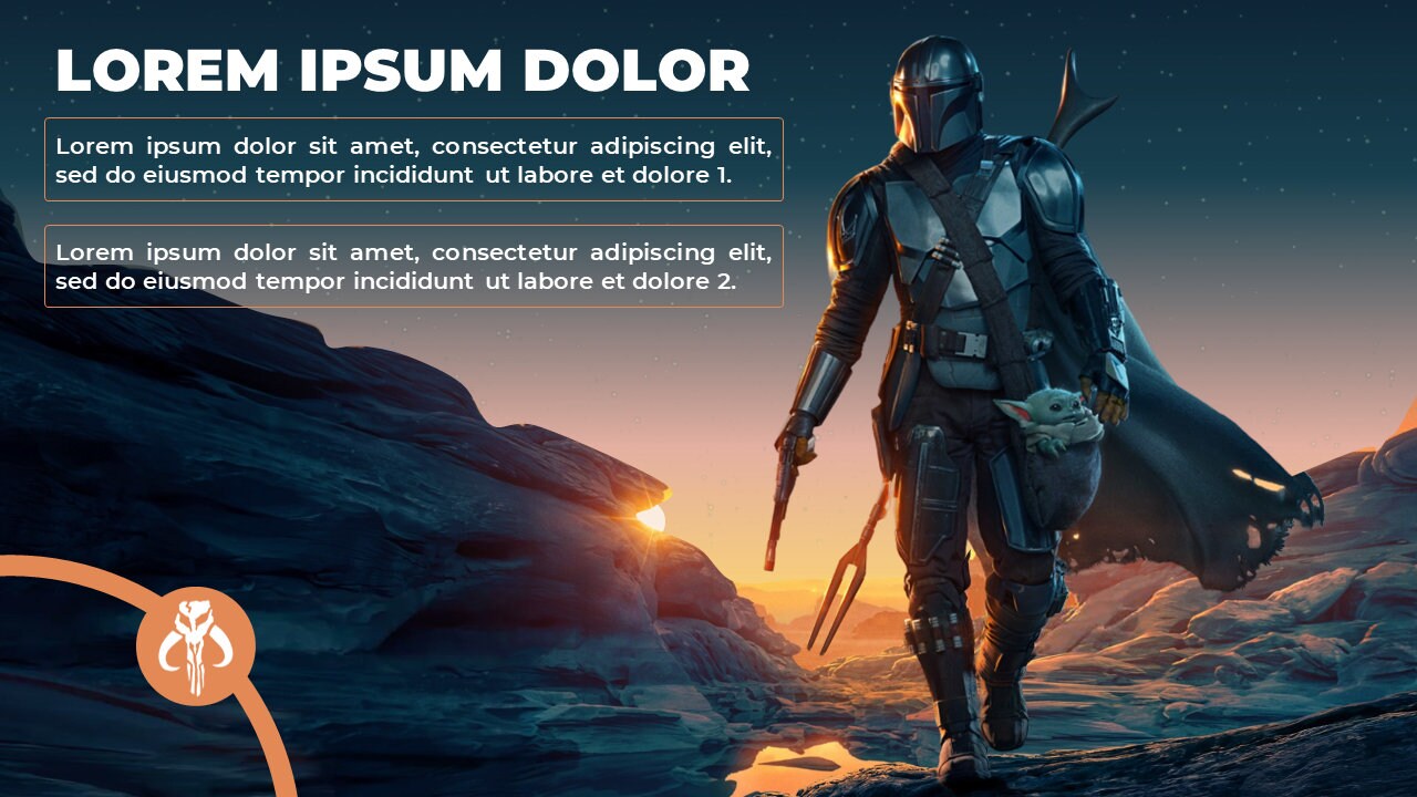 The Mandalorian Powerpoint Template | Themed SLIDES | Galactic Design ...