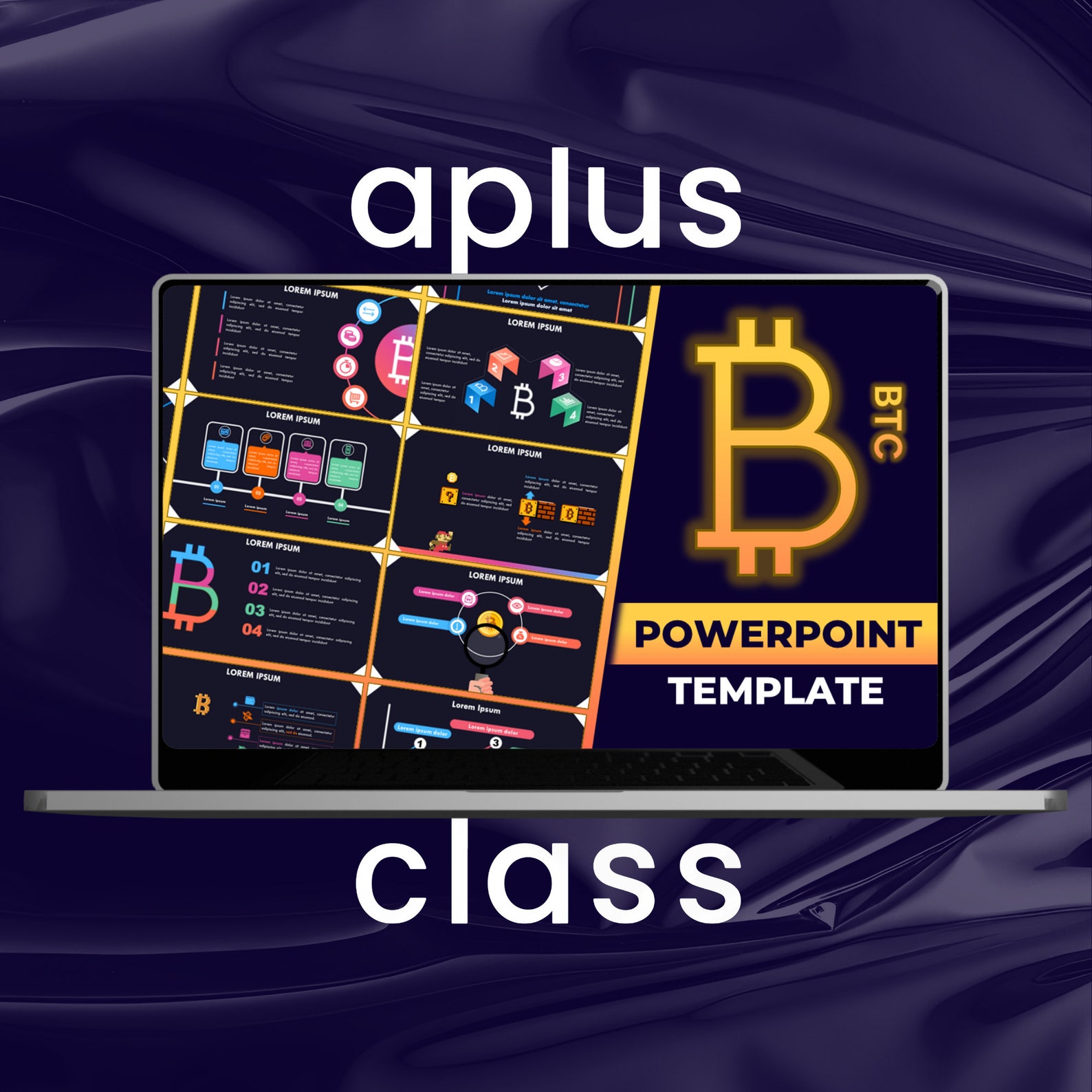 BITCOIN Powerpoint Template Cryptocurrency INFOGRAPHICS SLIDES Inspired ...