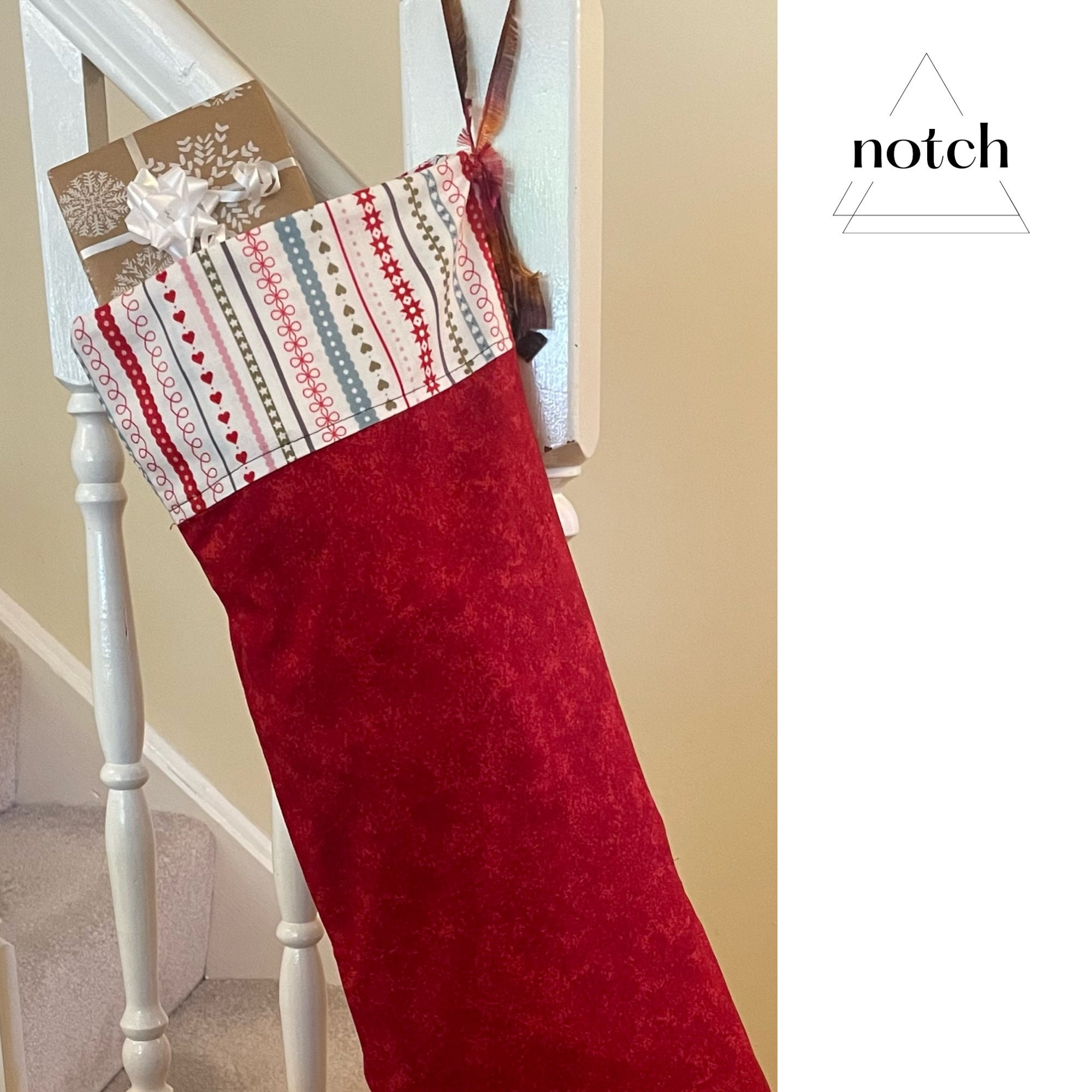 Christmas Stocking Sewing Pattern // DIY Santa Stocking, Make Your Own ...