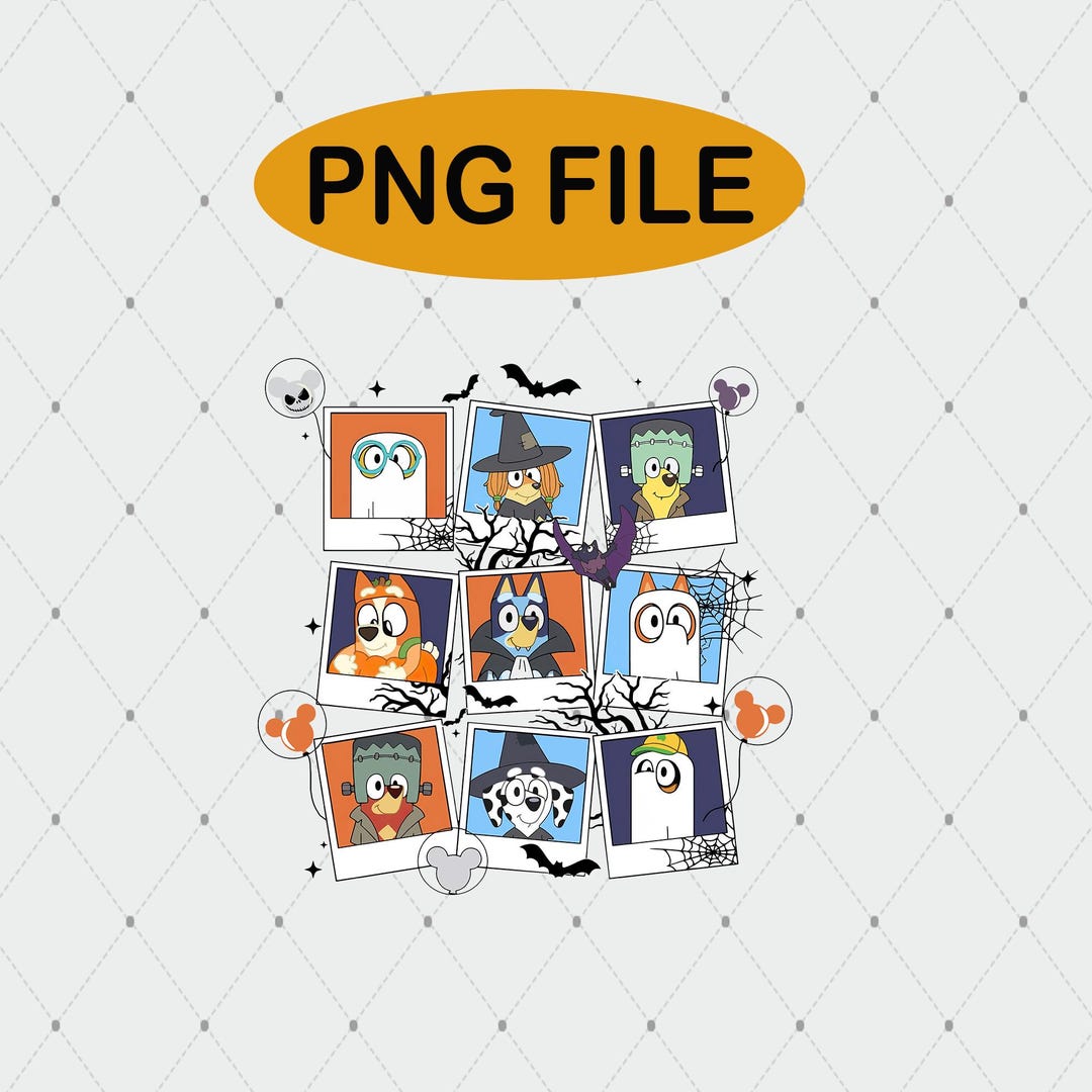 Bluey Halloween PNG, Bluey Png, Bluey Birthday Png, Spooky Season Png ...