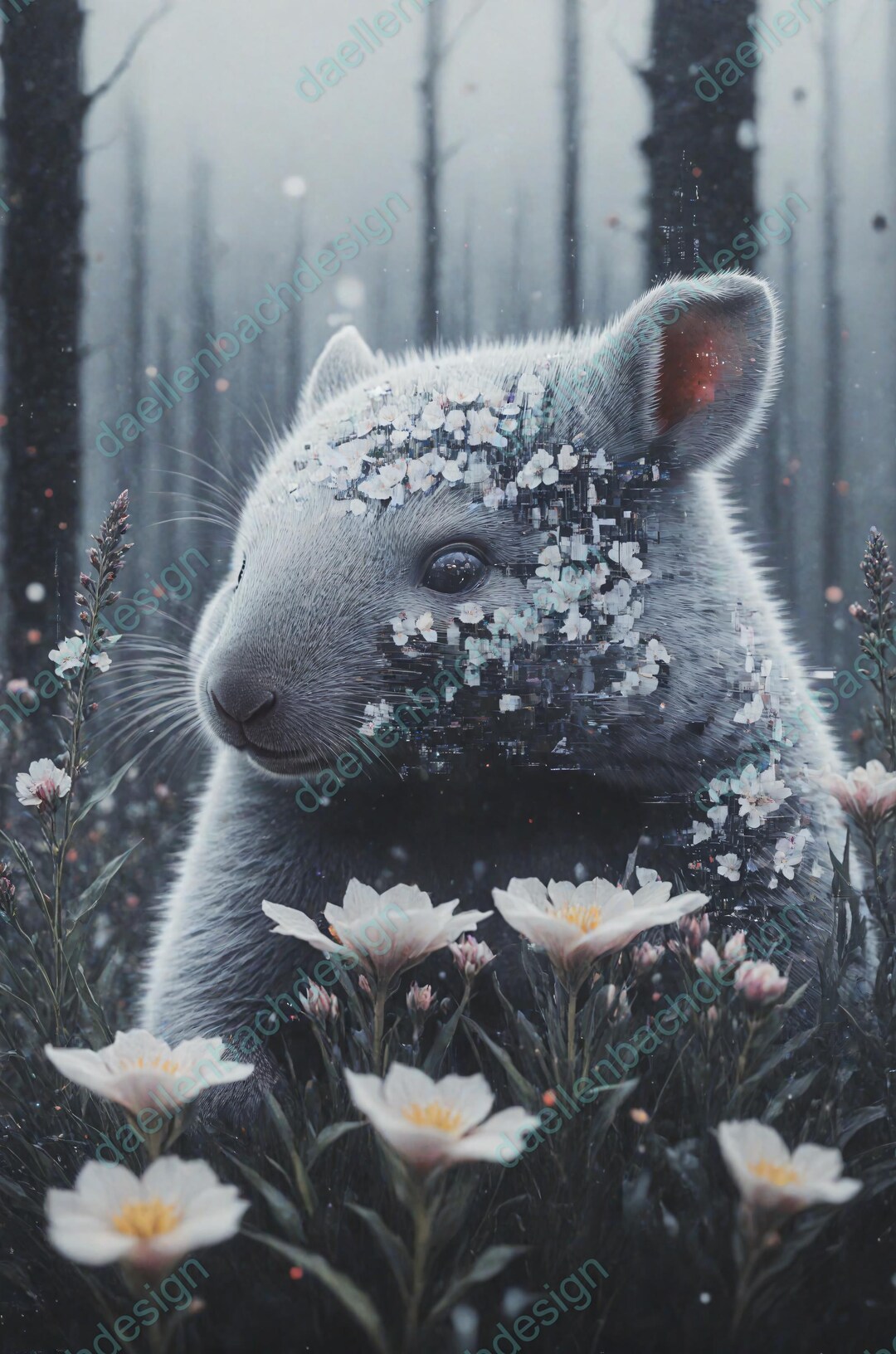 Glitched Out Wombat | Fantasy Nature, Matrix, Flowers, Glitch Art ...
