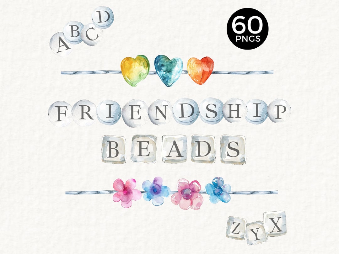 Friendship Bracelet Bead PNG, in My Teenage Era Birthday Clipart ...