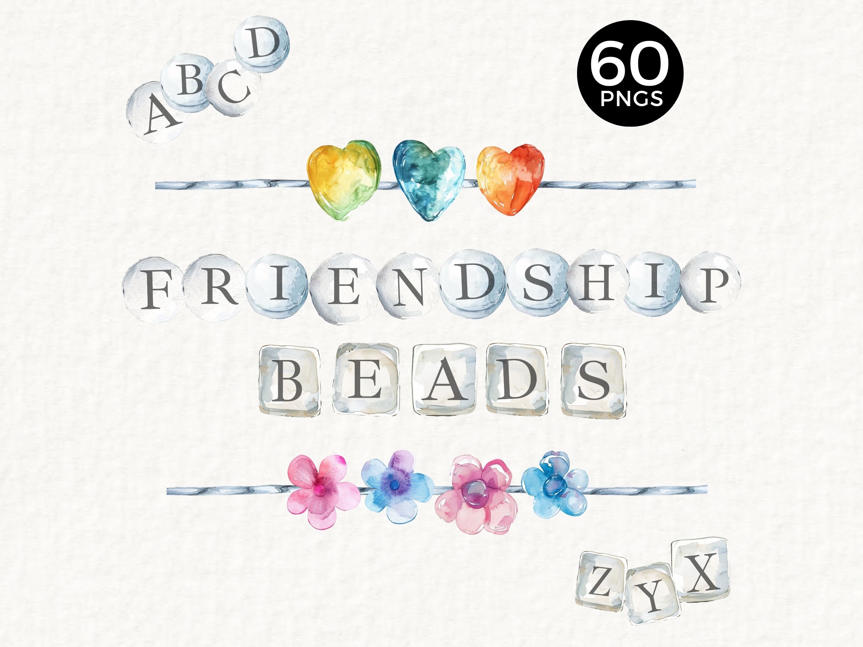 Friendship Bracelet Bead PNG, in My Teenage Era Birthday Clipart ...