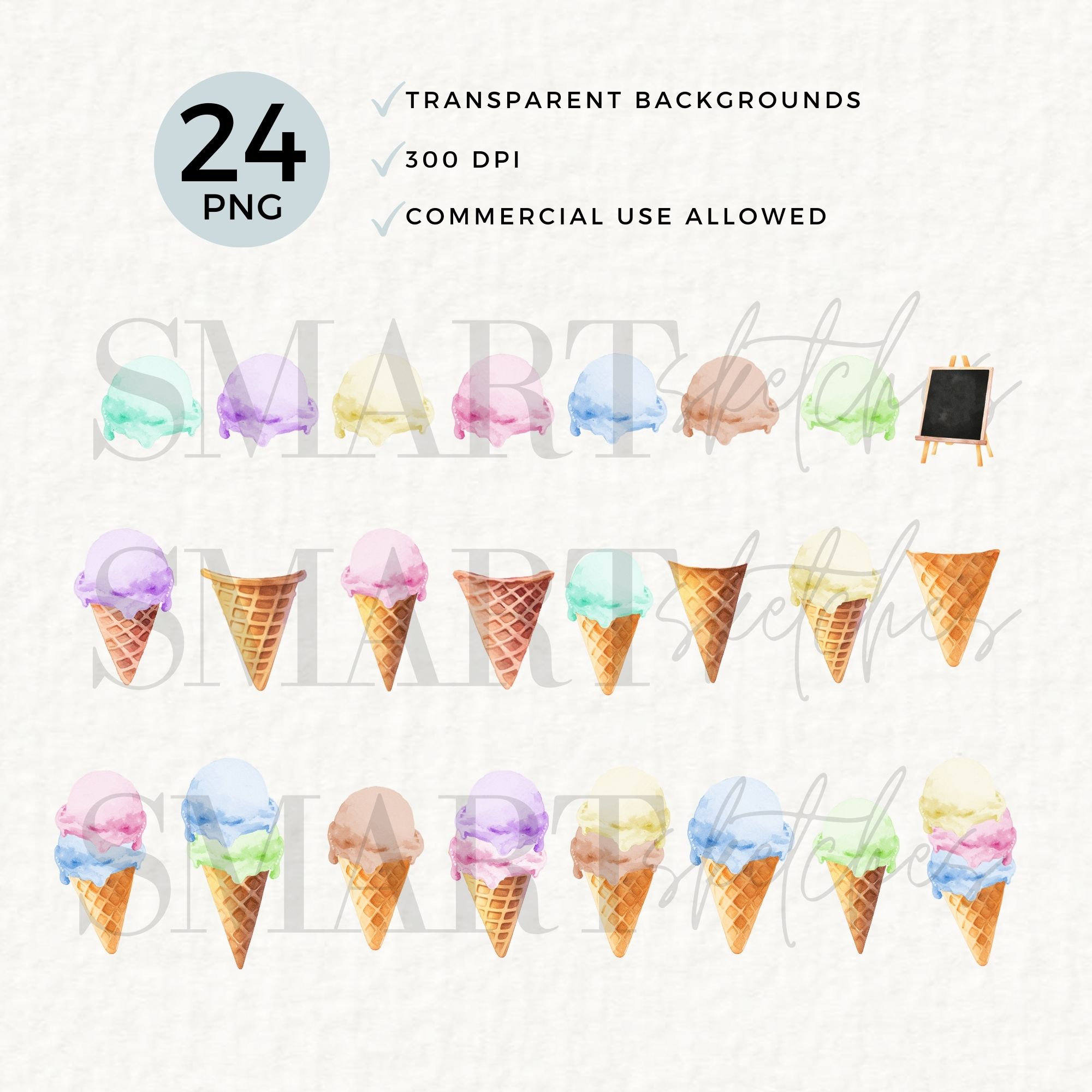 Ice Cream Scoop PNG, Printable Ice Cream Cone Clipart, Party Invitation ...