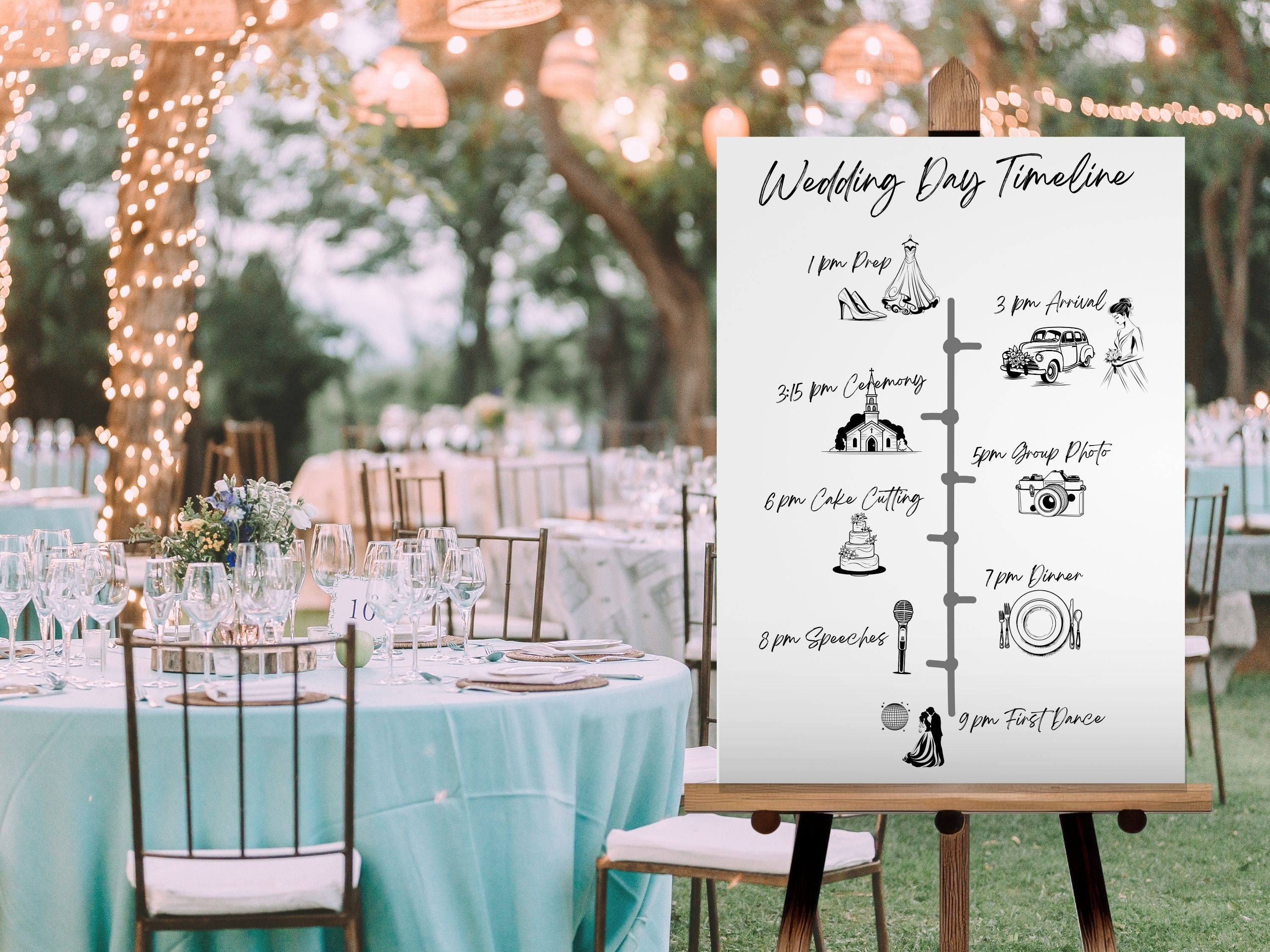 Wedding Timeline Icons, Marriage Icon Pack, Wedding Elements Clipart, Printable Wedding ...