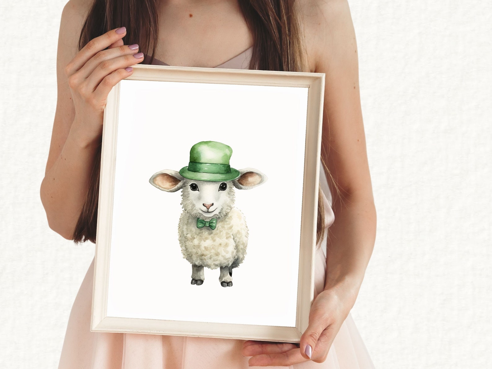 St Patricks Day Animals Clipart, Funny Sheep in Green Hats, Shamrock ...