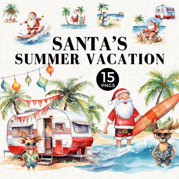 Tropical Santa - Etsy