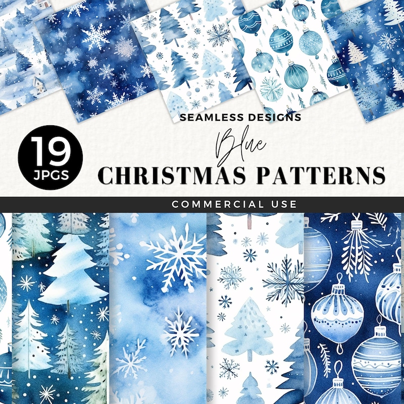 Christmas Digital Paper - Etsy