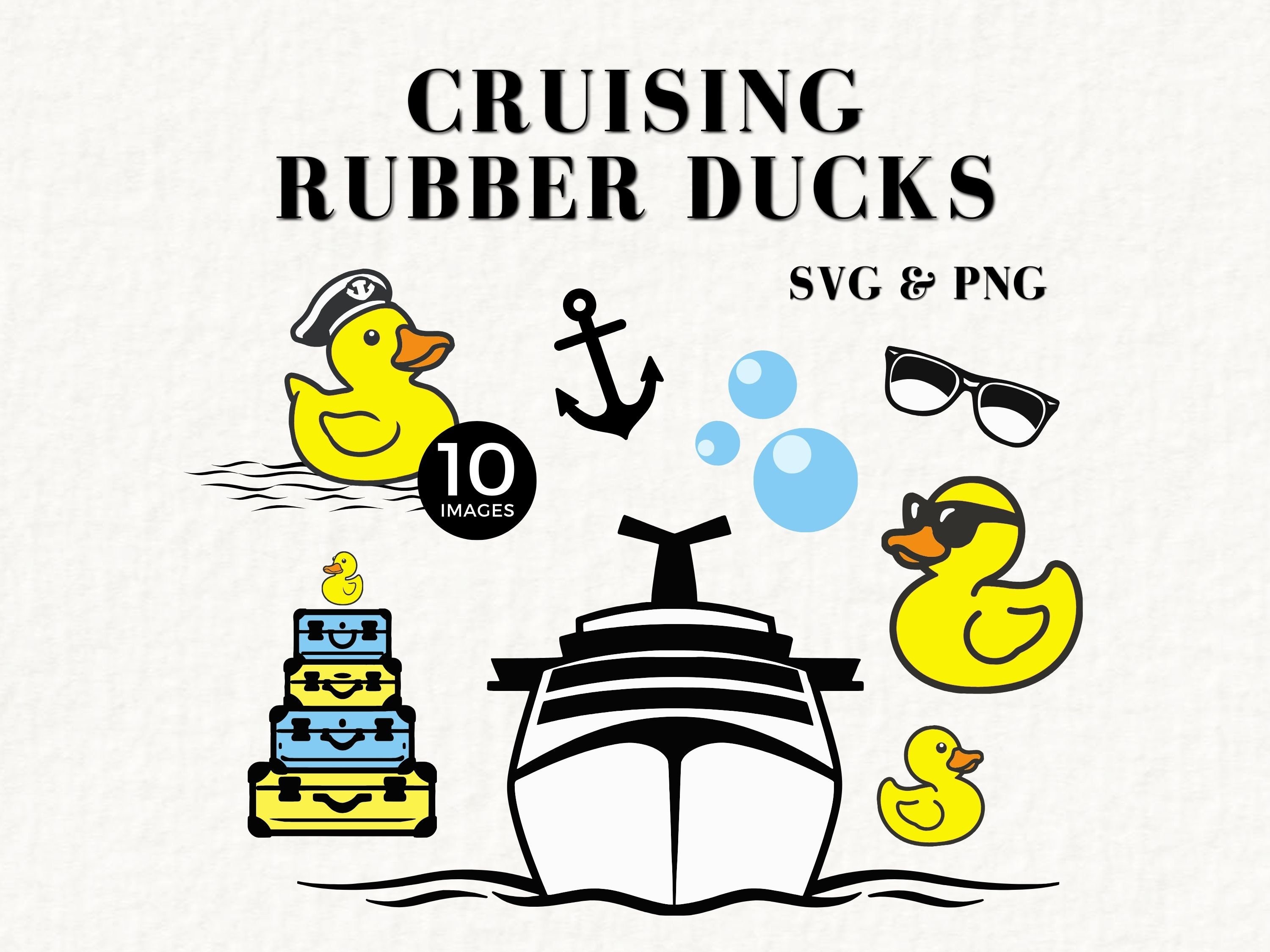 Cruise Duck Clipart, SVG Vector Files, Oh What Luck You've Found a Duck ...