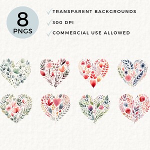 Watercolor Heart Wreath Clipart, Boho, Valentine's Graphics, Bohemian ...