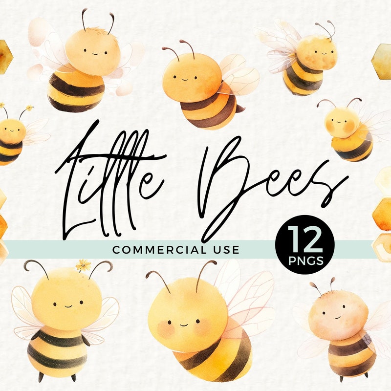 Bee Watercolor - Etsy