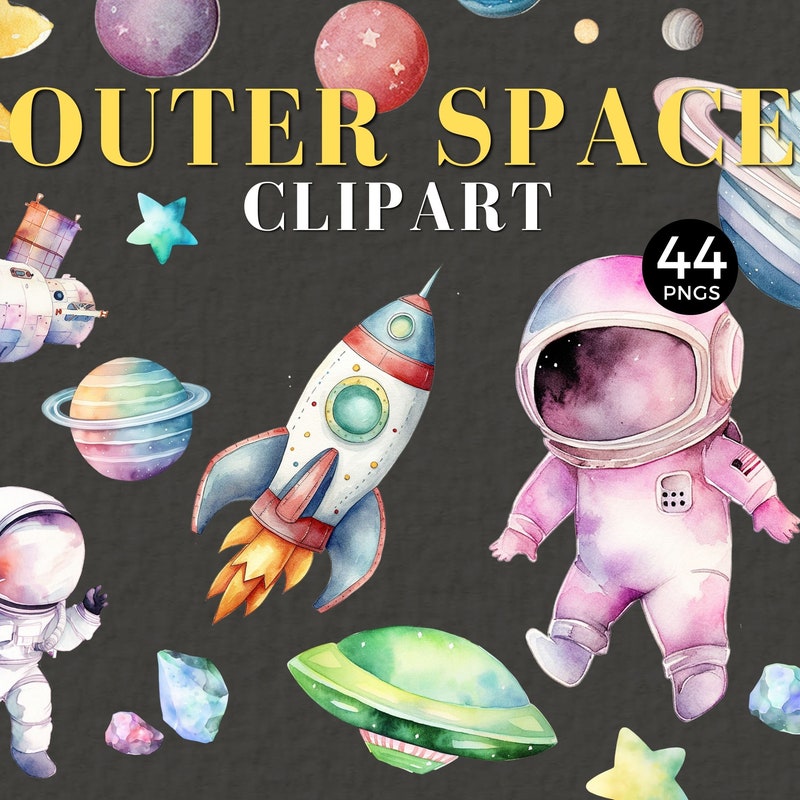 Outer Space Clipart - Etsy