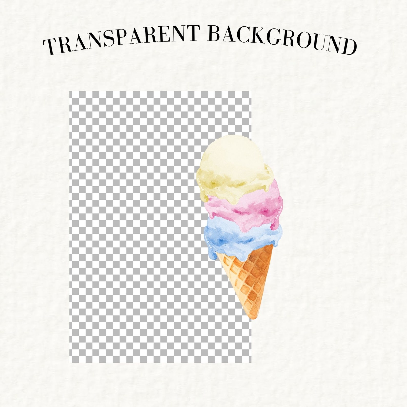 Ice Cream Scoop PNG, Printable Ice Cream Cone Clipart, Party Invitation ...