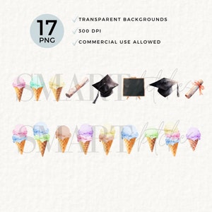 Ice Cream Graduation Party Clipart, Ice Cream Sundae PNG, Bar Sign ...